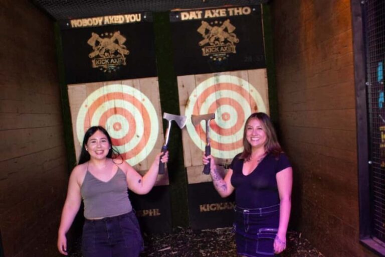 Old City Philly: Axe Throwing, Bar tour, and Salsa Class